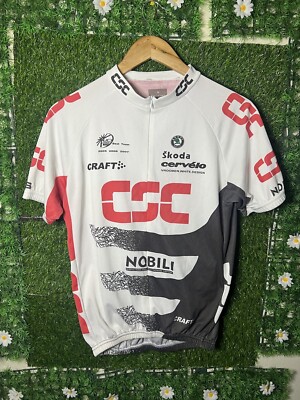 Team CSC Cycling Shirt Size M Jersey Cycle Craft Camiseta Cycle White ...