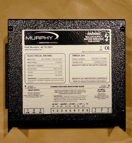 NEW - Enovation Murphy Controls 42.70.3001 SM82A 24V Battery Charger ...