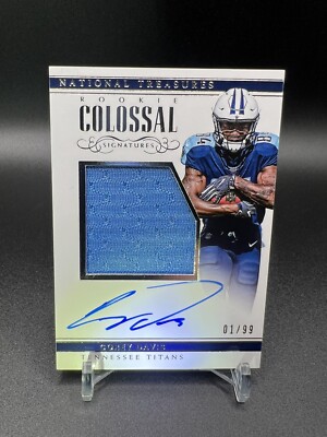 2017 National Treasures Corey Davis Colossal Signatures B.E 1/99 Rookie ...
