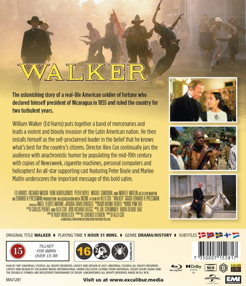 WALKER (1987) Ed Harris Blu-Ray BRAND NEW (USA Compatible) | eBay