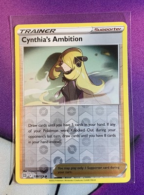 Pokemon Cynthia's Ambition 138 Brilliant Stars SWSH Trainer Reverse ...