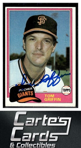 Tom Griffin 1981 Topps #538 San Francisco Giants TTM/IP Signed ...