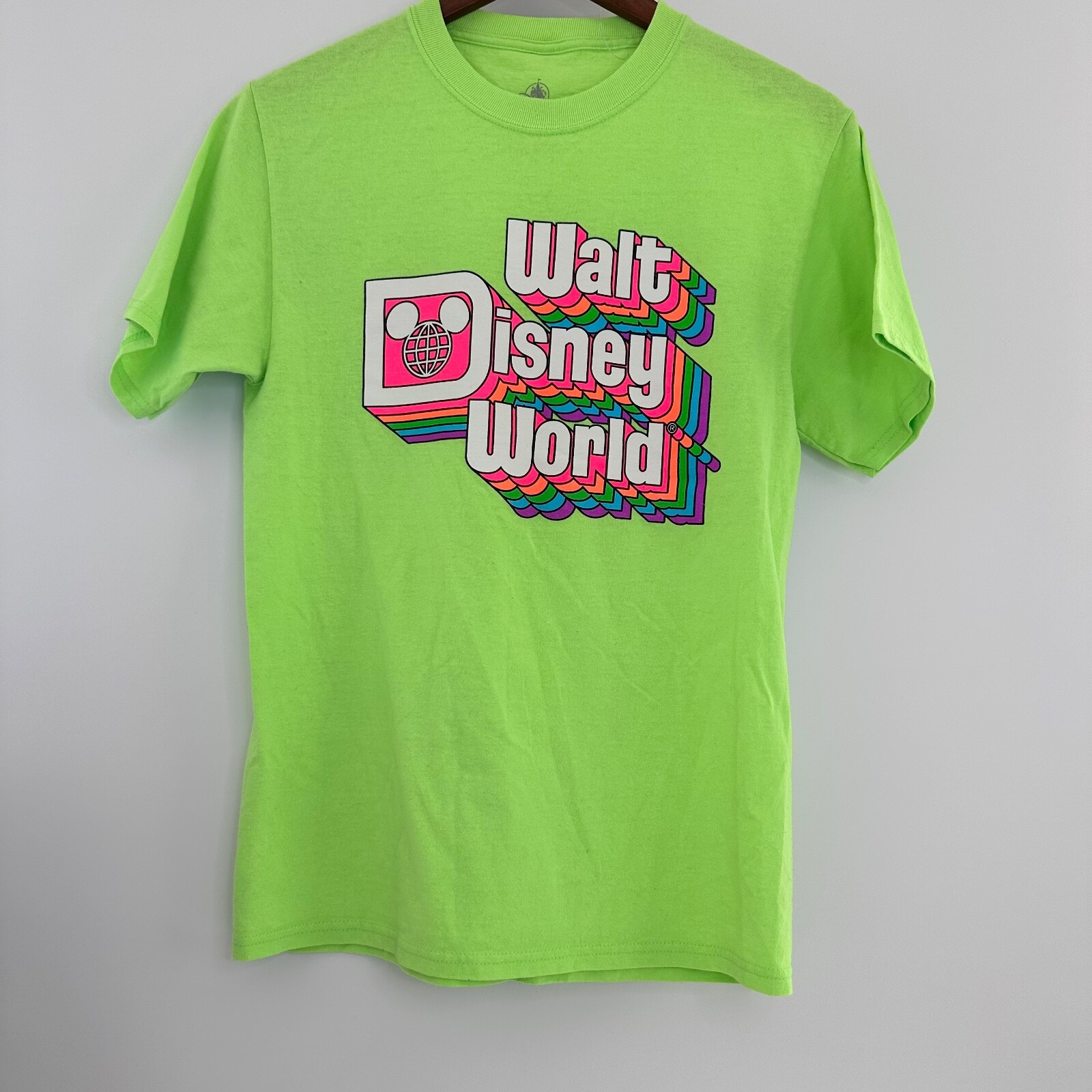 Disney Parks Retro Logo Walt Disney World Neon Lime G… - Gem