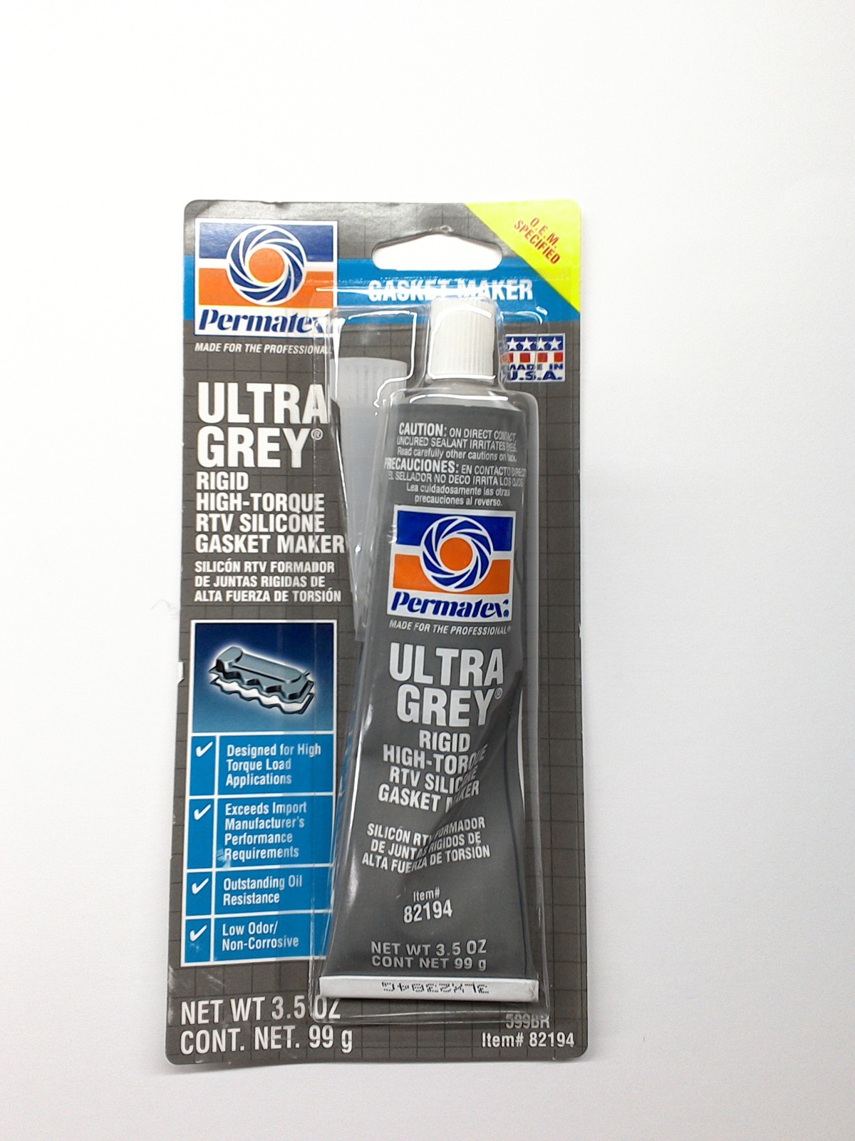 Permatex 82194 Ultra Grey Rigid High Torque Gasket Maker 3.35oz-LOT OF ...
