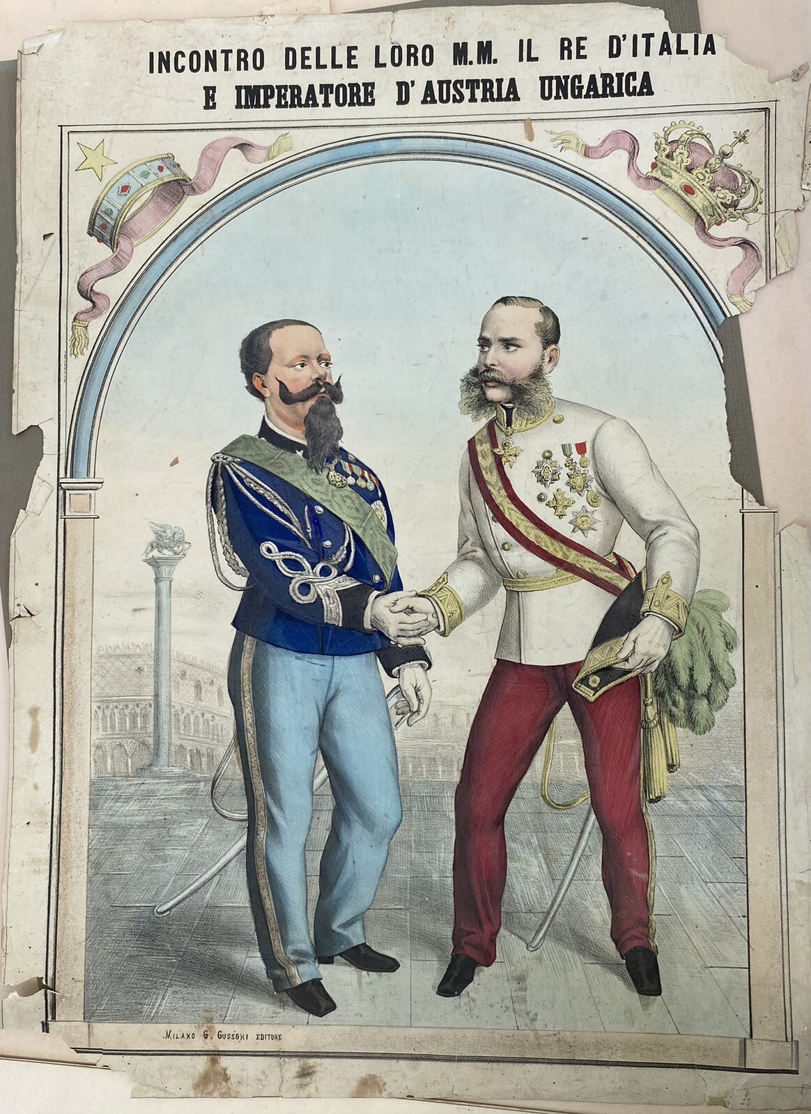 Meeting Of The King Of Italy & Emperor Of Austria Hungary GUSSONI ...
