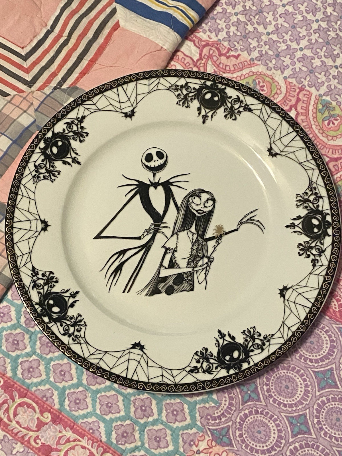 Disney NIGHTMARE BEFORE CHRISTMAS Jack & Sally Dinner Plates Set of 2 ...