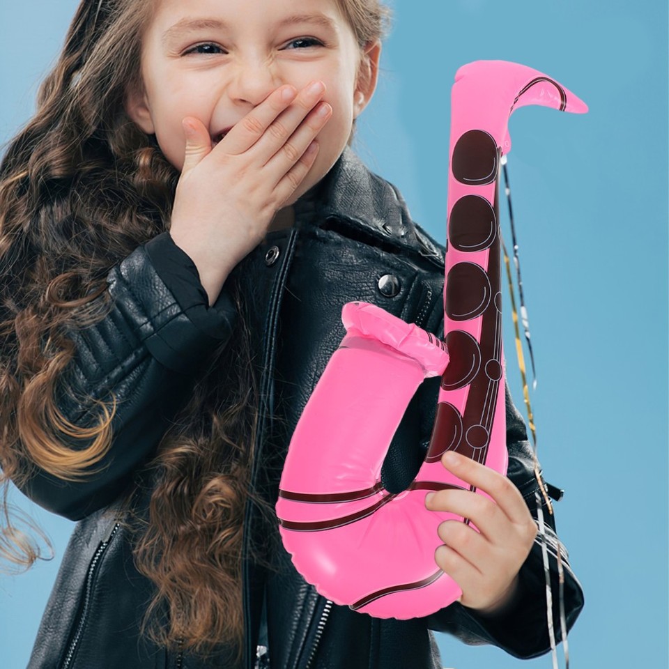 3 PCS Birthday Props Inflatable Saxophone Toys Carnival Decorations ...