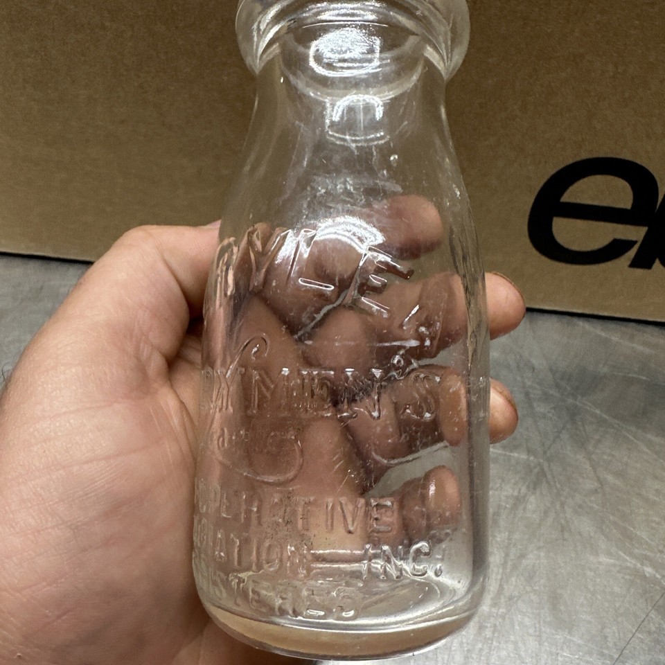 Dairylea Dairymens League Antique Milk Bottle One Half Pint Glass | eBay