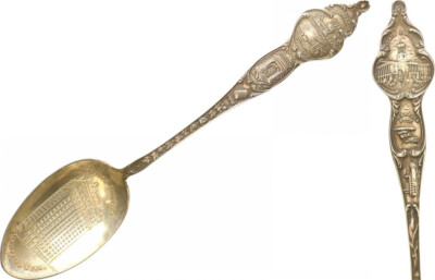 USA 1916 Souvenir Spoon Memphis Tennessee Exchange Building 13.5Cm Vz ...