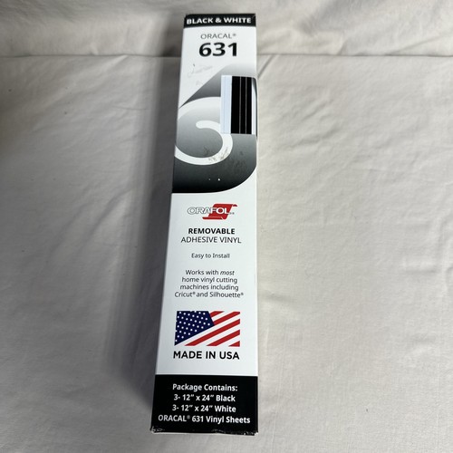 * Oracal 631 Removable Adhesive Vinyl - Black & White - 6 Pieces. | eBay