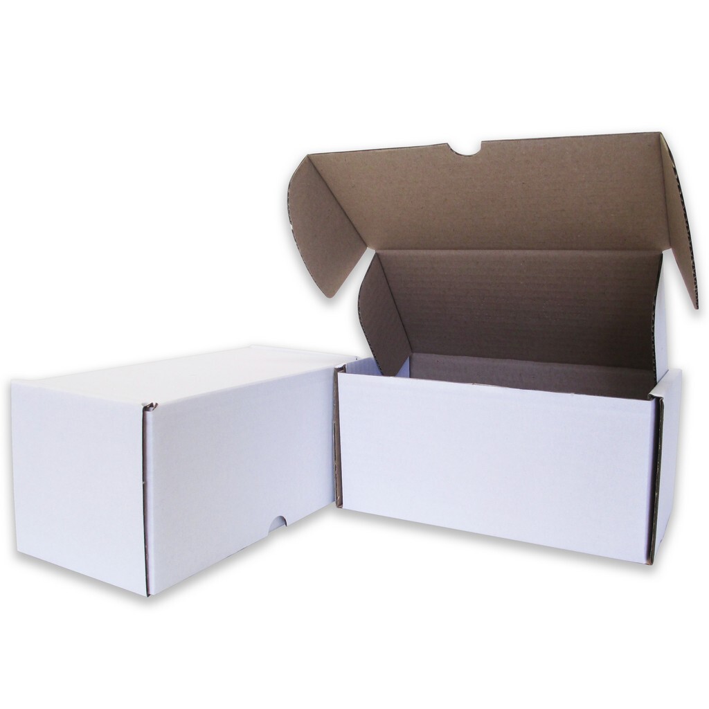 WHITE SHIPPING CARDBOARD BOXES POSTAL MAILING GIFT PACKET SMALL PARCEL ...