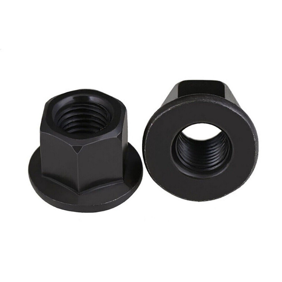 Hex Flange Lock Nuts Self Locking Black M10 M12 M14 M16 M18 M20 M22 M24 ...