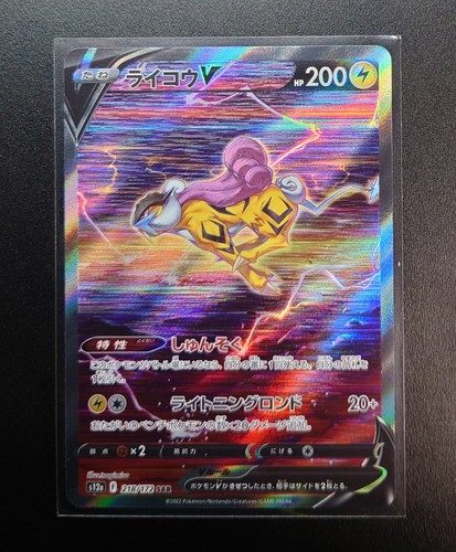 Raikou V SAR 218/172 HOLO Special Art Rare/JAPANESE Pokemon VSTAR ...