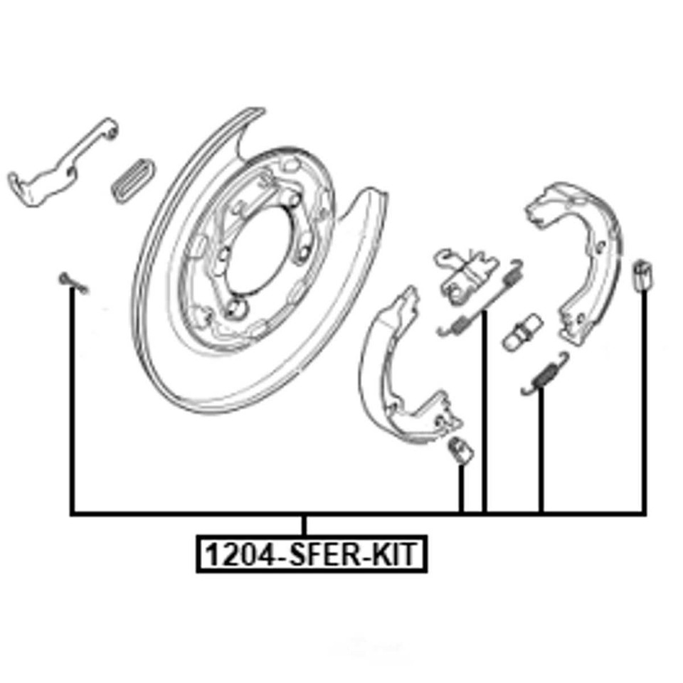 Drum Brake Self-Adjusting Strut Assembly-Limited, GAS, Theta II Febest ...