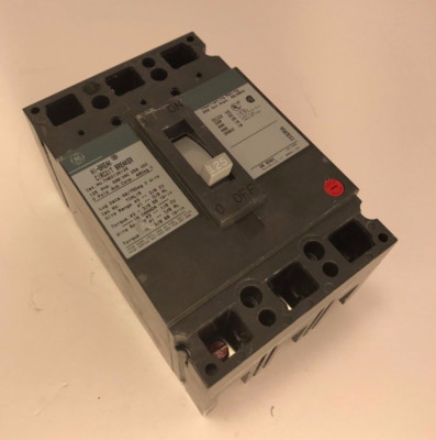 THED136125 GE 125 AMP 600V 3 Pole 25KA@480V Bolt On Circuit Breaker ...