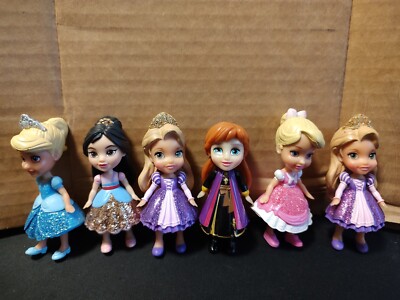 Disney Princess Posable Mini Doll Toddler Miniature 3" Doll Figures Lot ...