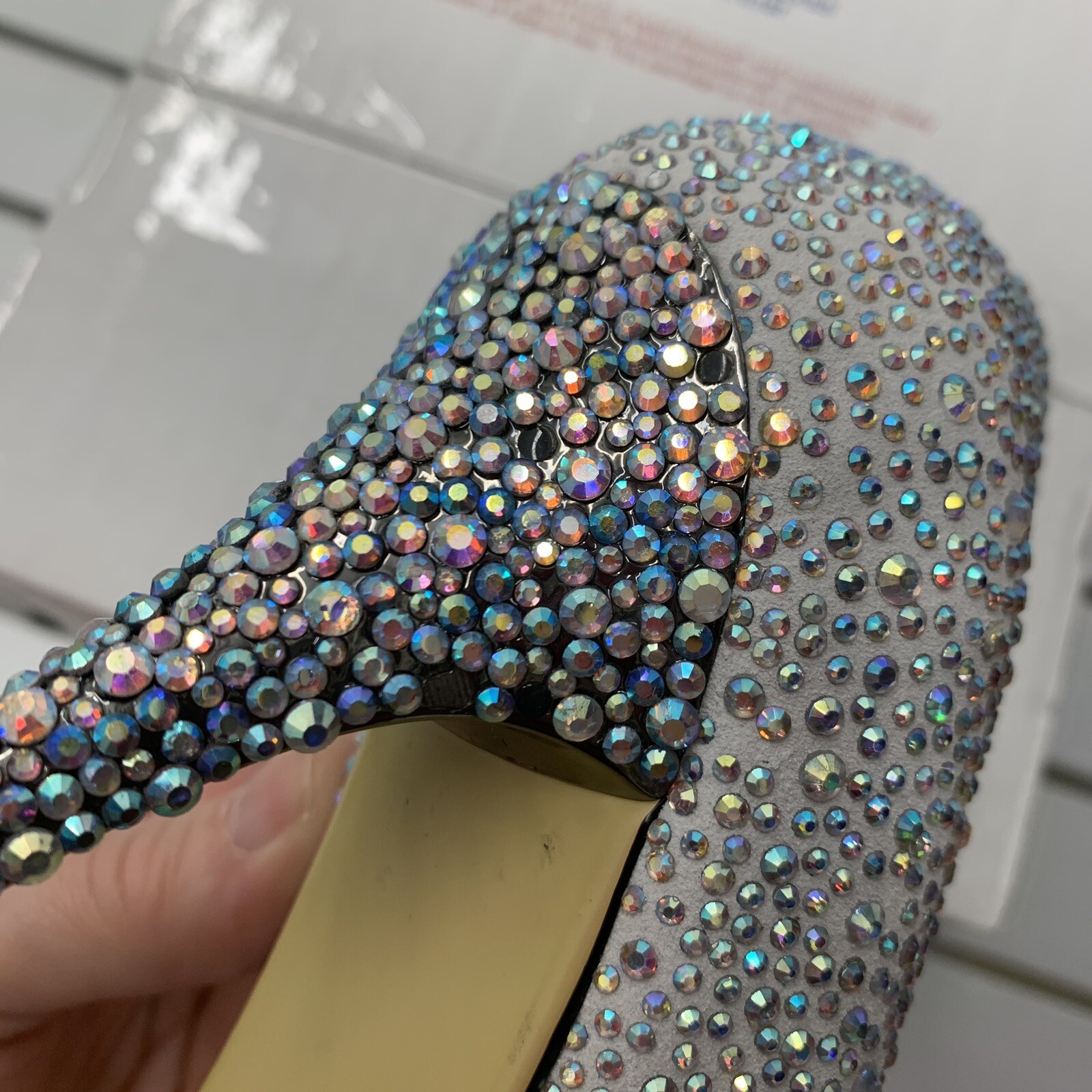 Pleaser Prestige-20 white suede platform stiletto heels pumps ...