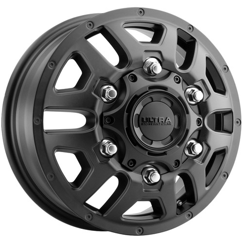 Ultra Hunter Dually Van Front 16x6 6x180 +110mm Satin Black Wheel Rim ...