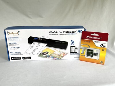 VuPoint Magic InstaScan Pro Wi-Fi Portable Smart Scanner PDSWF-ST48R-VP ...