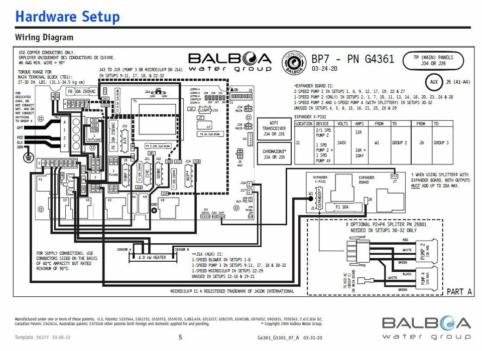 Balboa® BP spa pack with 5.5kw heater G5361, support up to 4pumps over ...