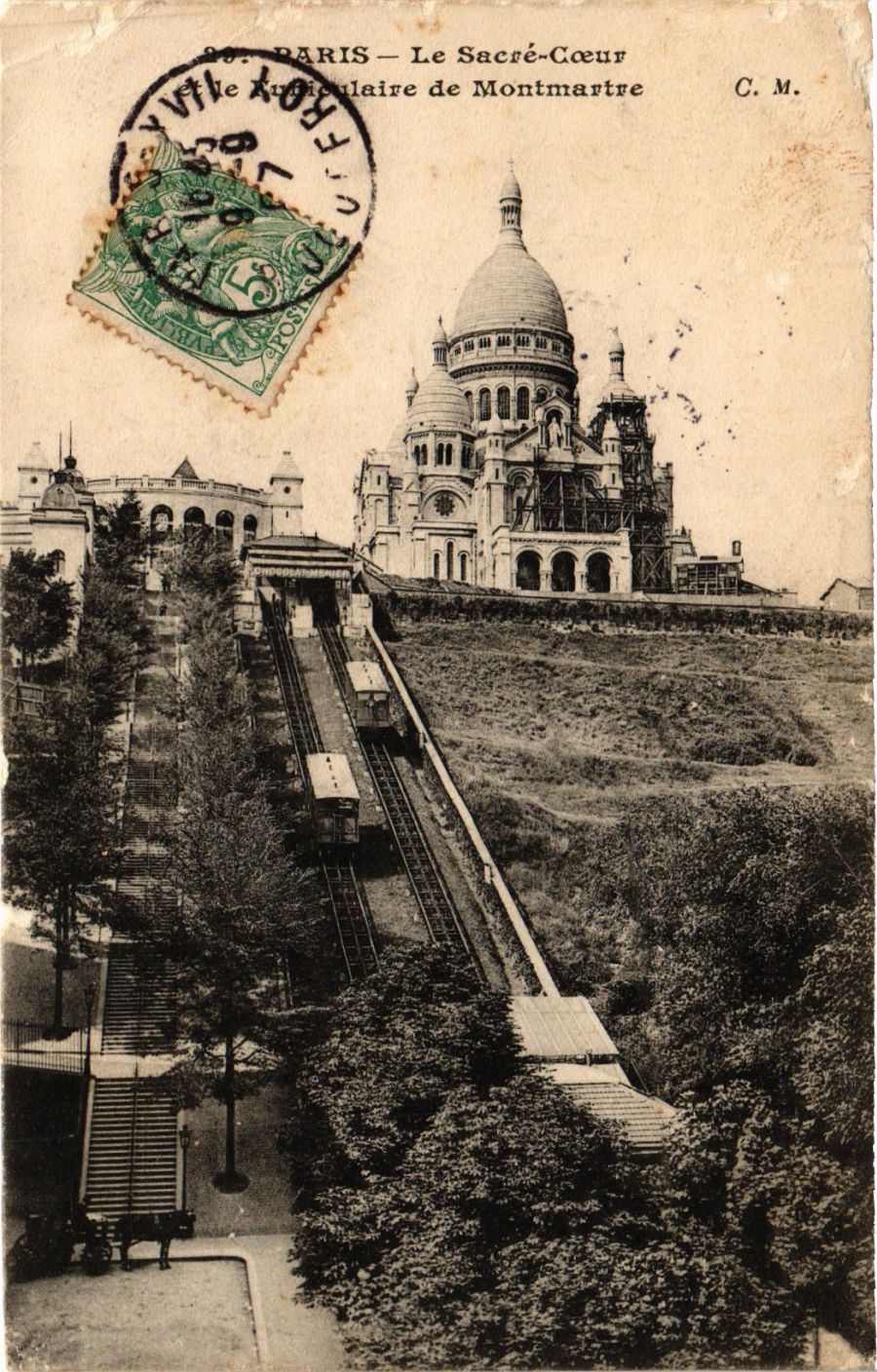 CPA Paris 18e Le Sacré Coeur et le Funiculaire de Montmartre (284171 ...