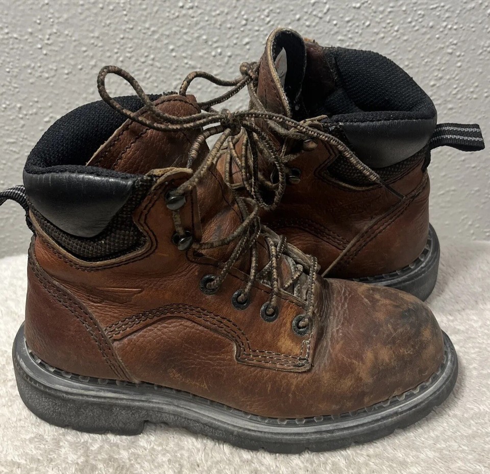 Red Wing 2326 Brown Leather Safety Work Boots USA Shoes Womens Sz 4 E2 ...