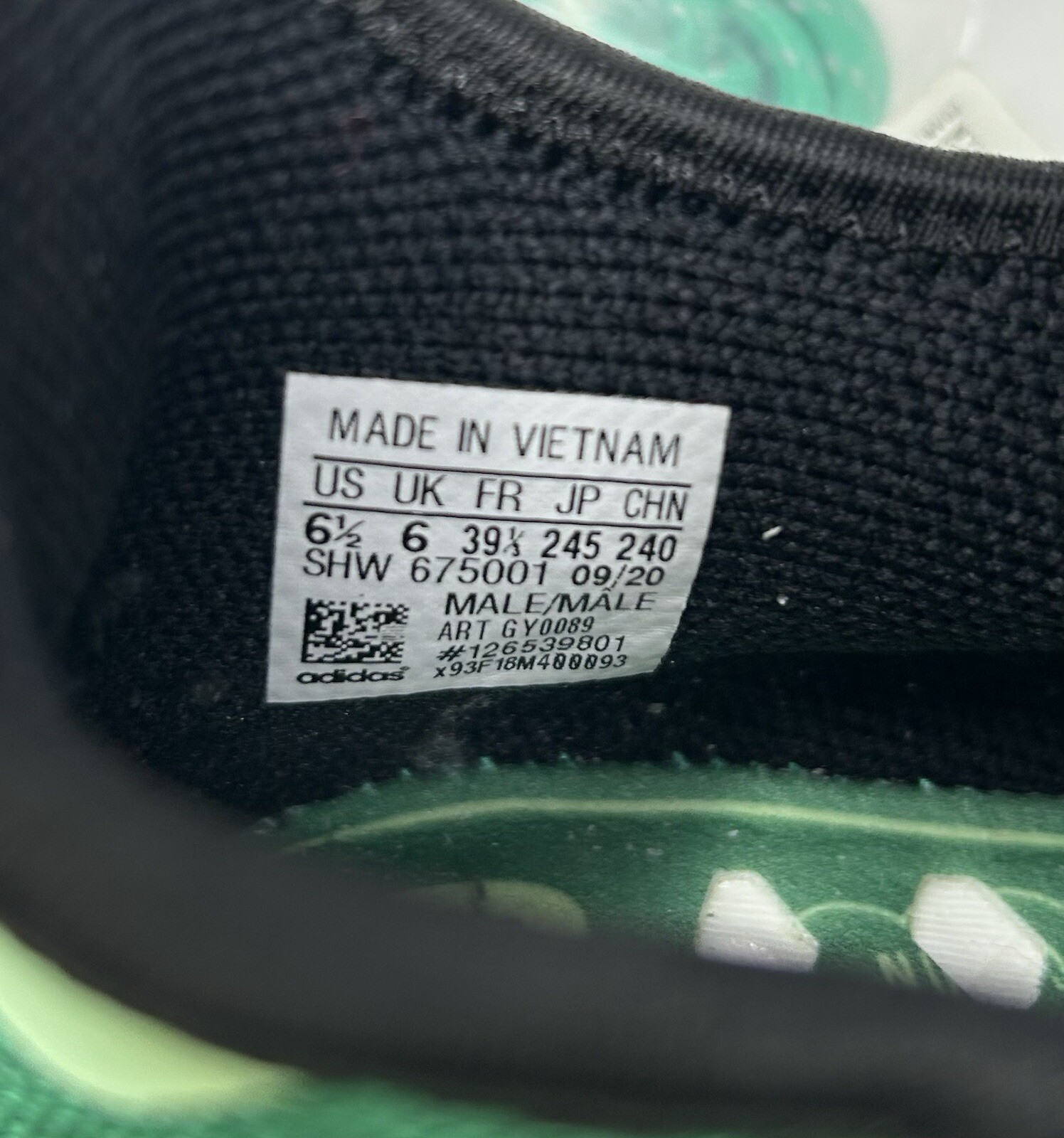 Adidas x PHARRELL WILLIAMS NMD HU GREEN Men’s US 6.5 UK 6 EUR 43 1/3 ...