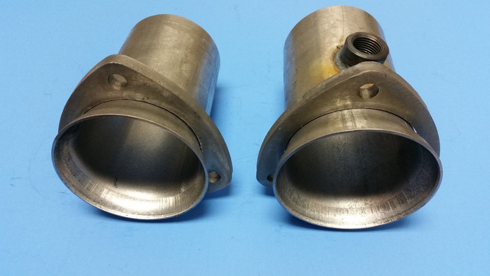 3"Header Ball to 3"OD 3 Bolt Socket With 02 Sensor Bung Collector ...