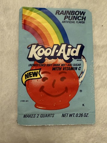 Rare And Retro 1984 Vintage Rainbow Punch Kool Aid Packet | eBay