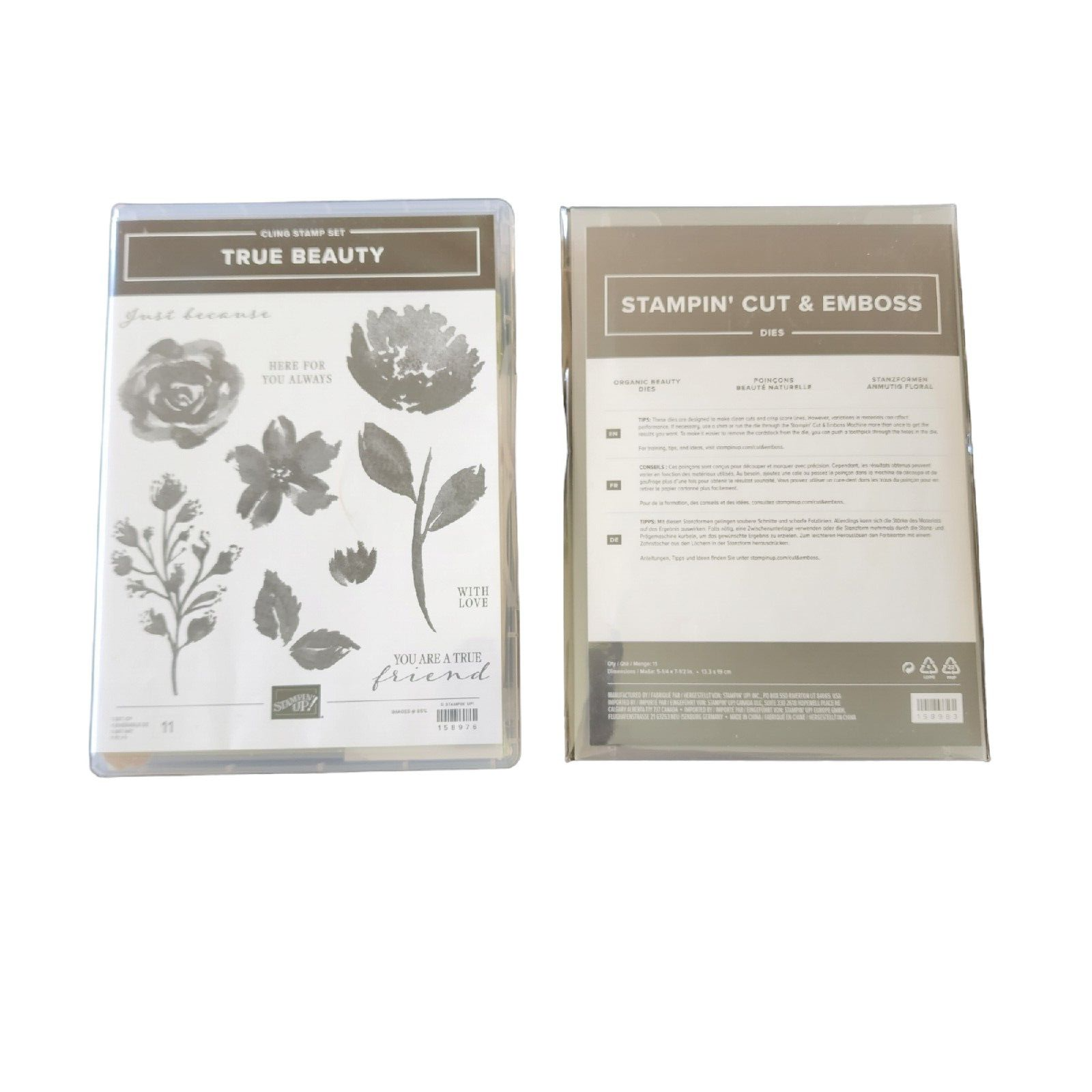 Stampin Up! True Beauty Stamps + Organic Beauty Dies SH | eBay
