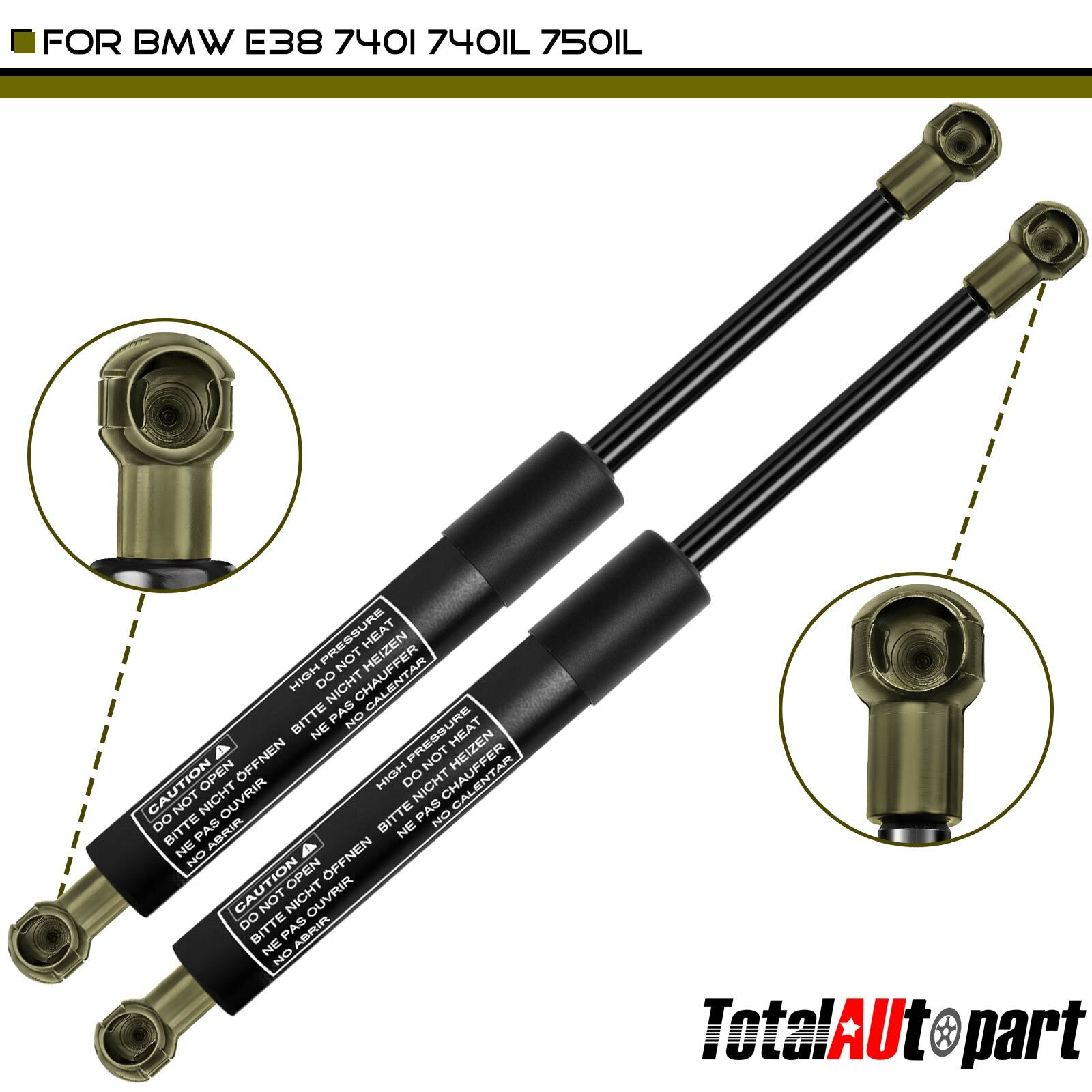 2x Lift Supports Shock Struts for BMW E38 740i 740iL 750iL 1995-2001 ...