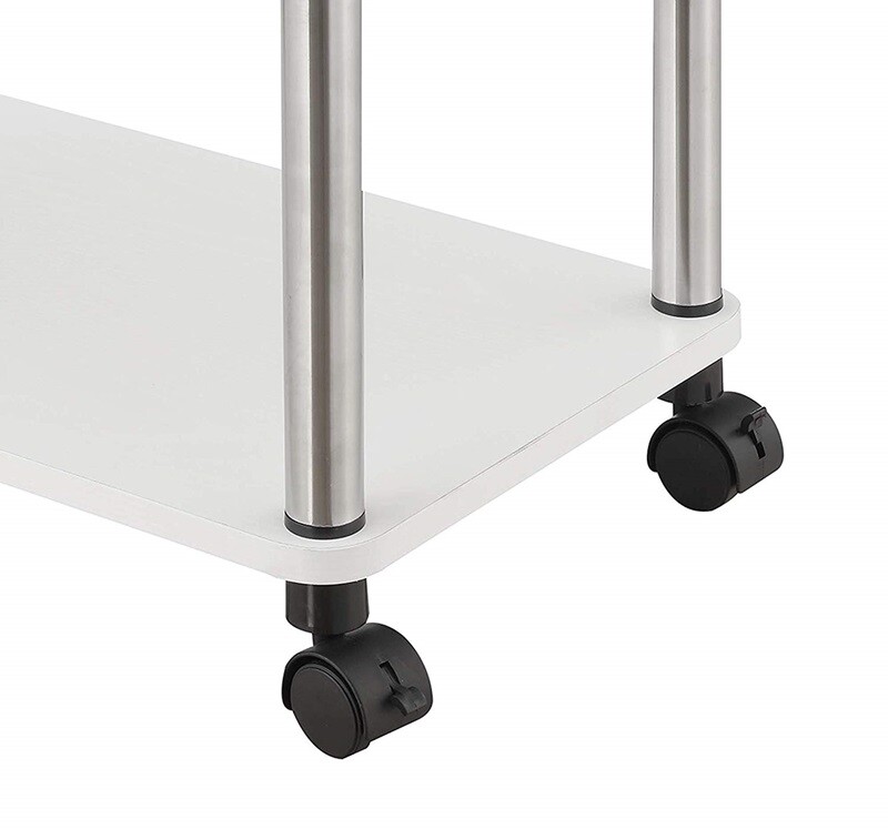 Small Mobile Laptop Printer Cart Rolling Computer Stand Desk Office ...