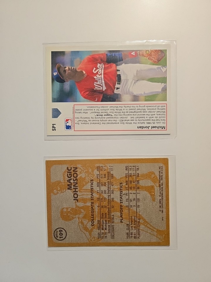 1981-82 Topps Magic Johnson / Michael Jordan Upper Deck Rookie Card | eBay