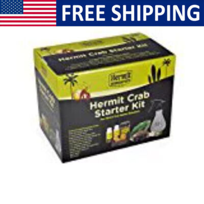 Hermit Crab Starter Kit Reptile Supplies W/ Growth Shells Feeding Water ...