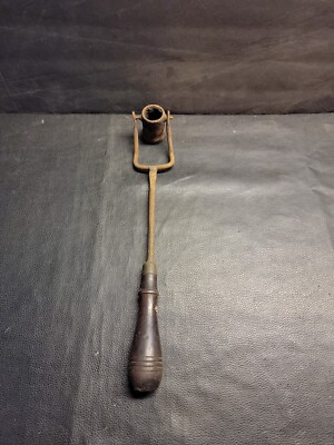 Vintage Cast Iron Lead Dipper Ladle Melting Pot Wood Handle with ...