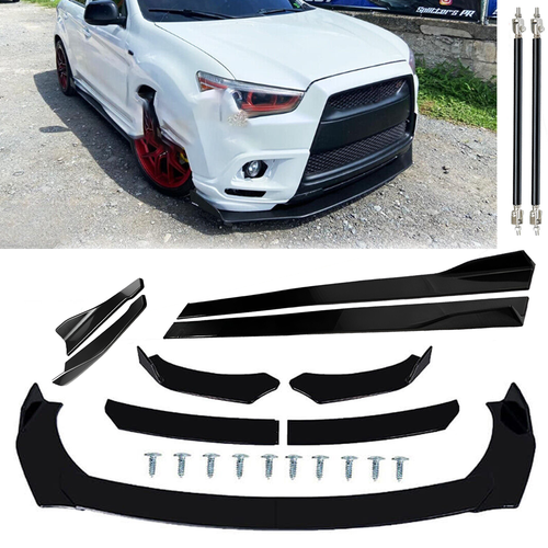 For Mitsubishi Outlander Front Rear Bumper Lip Spoiler Body Kit ...