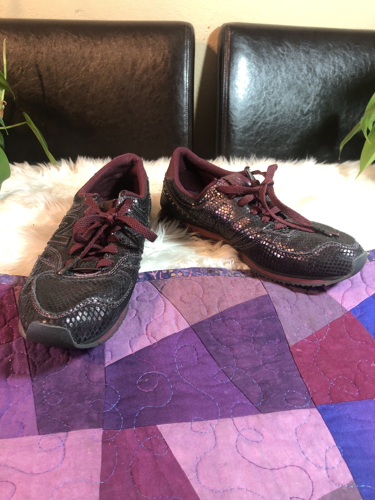 New Balance Heidi Klum Classics 420 Maroon Snake Prin… - Gem