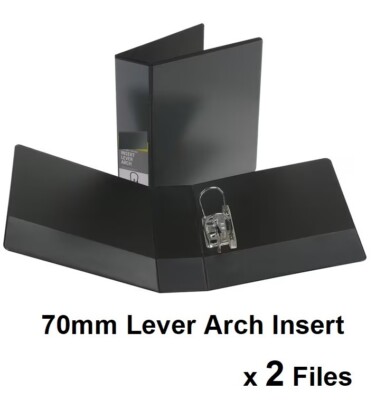 Bantex 2736-A10 Black Lever Arch Insert Binder 70mm 2 D-Ring 2 Binders ...