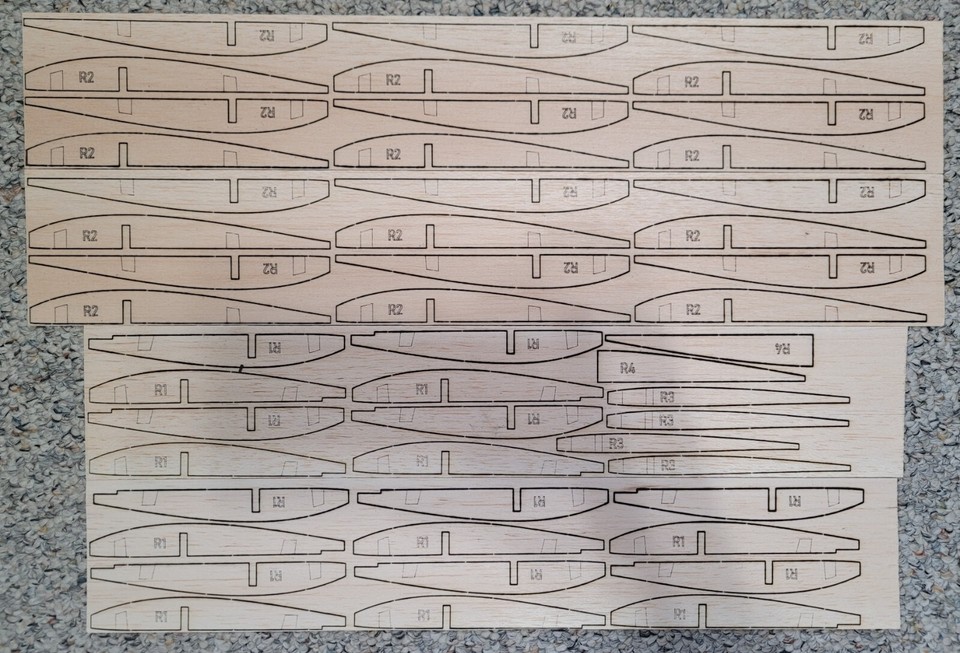 Electric Biplane Airco DH2 30" RC Airplane Laser Cut Balsa Ply Short ...
