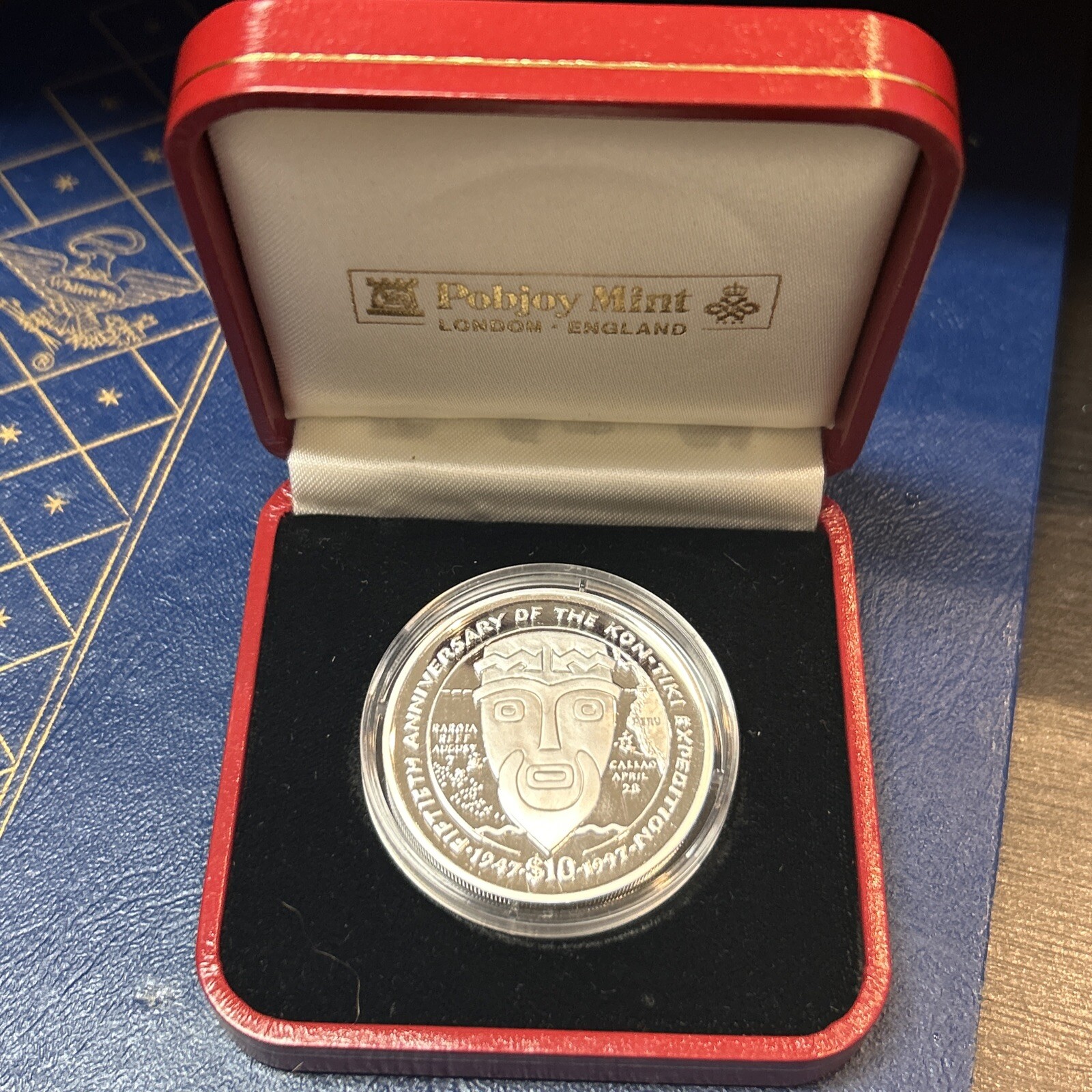 1947-1997 $10 Samoa 1oz Silver Proof Kon-Tiki Coin w/ Box & COA | eBay