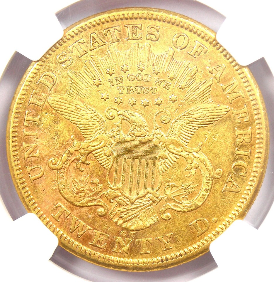 1874-CC Liberty Gold Double Eagle $20 Carson City Coin. NGC AU55 ...