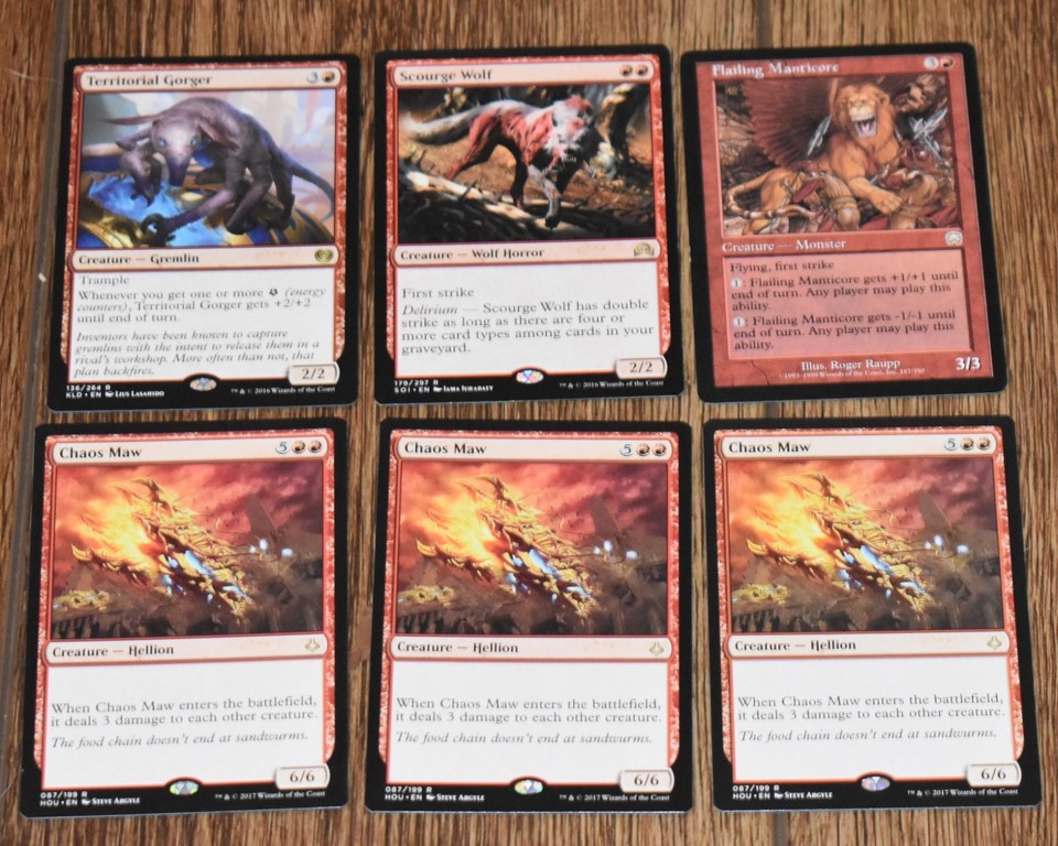 MTG 6x Red Rare Territorial Gorger, Flailing Manticore, Scourge Wolf ...