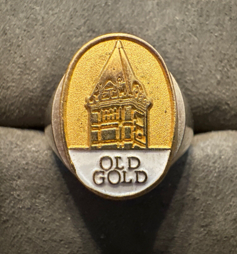 Vintage White Enamel GF GEORGIA TECH Tech Tower OLD GOLD New Sterling ...