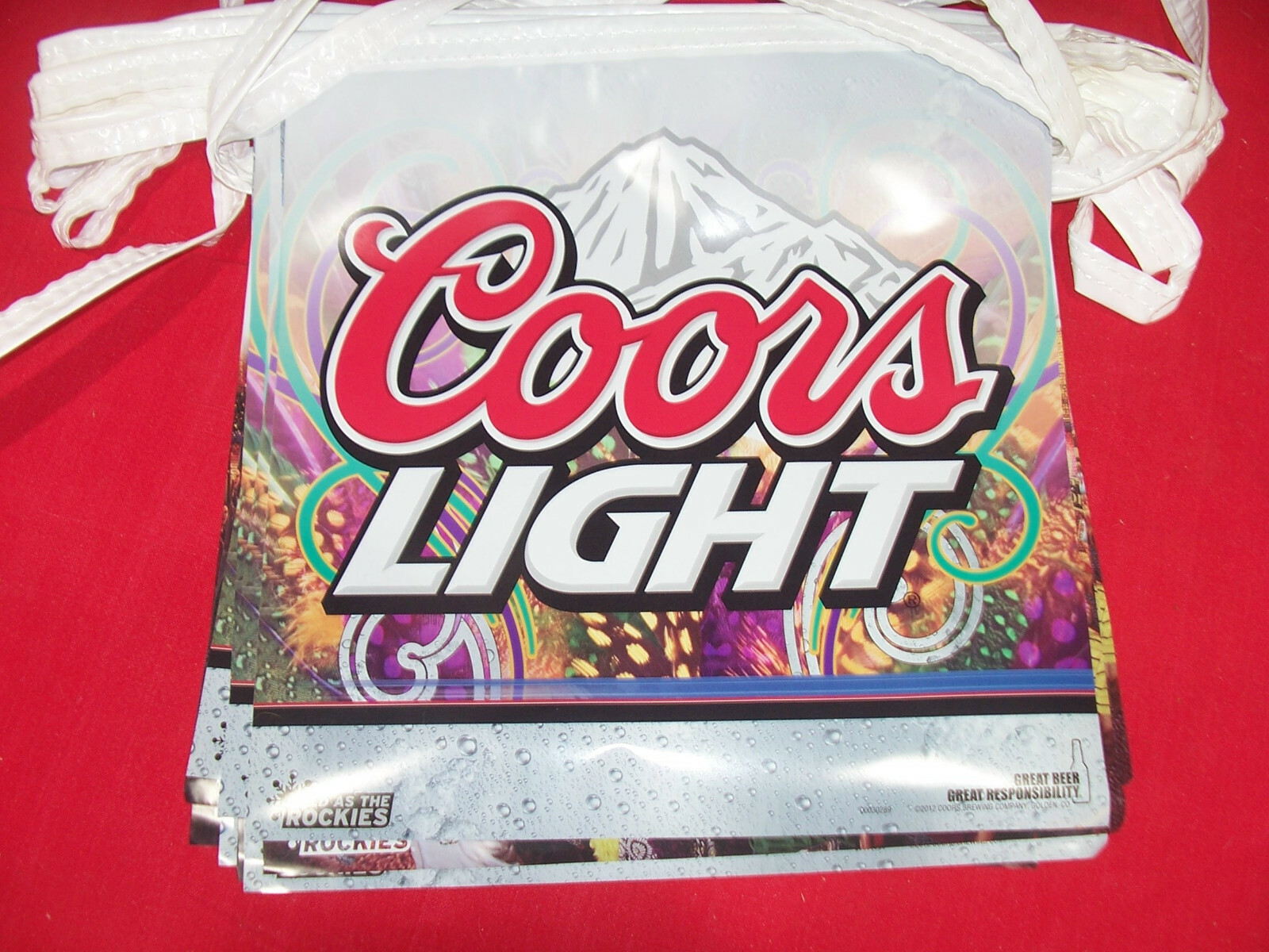 Coors Light Beer 20 Ft Pennant String Repeat Banner Sign Man Cave Home ...