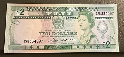 1983 Fiji $2 Two Dollar Bank Note P 81 Gem Uncirculated Note | eBay