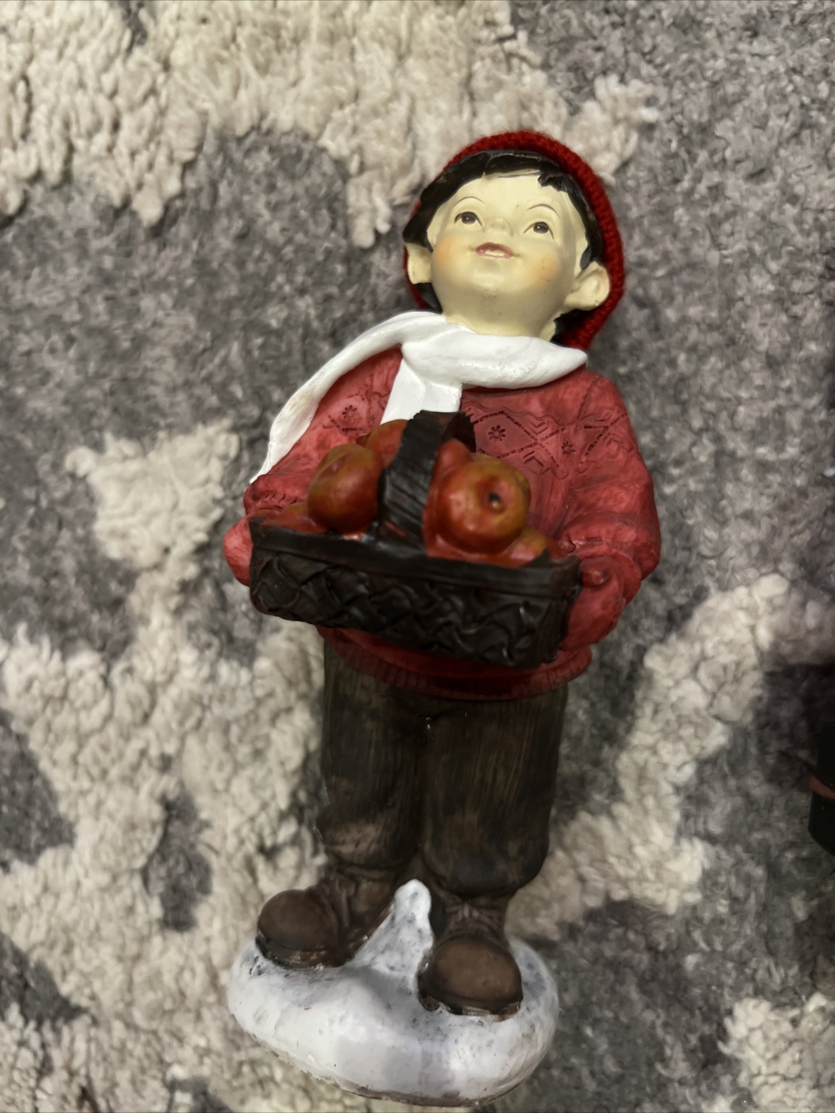 3 GREENBRIER Polystone FALL CHILD 5.25" Boy & Girl Winter FIGURINES ...