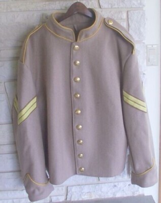 Confederate Cavalry Shell Jacket, Butternut, Civil War Beige wool ...