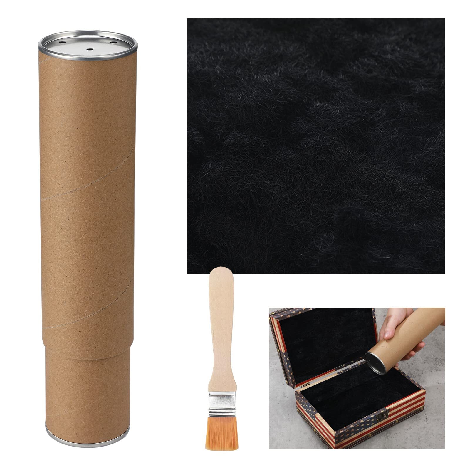 Flocking Kit Flocking Fiber 1 LB Black Flocking Suede Mini Flocker with ...