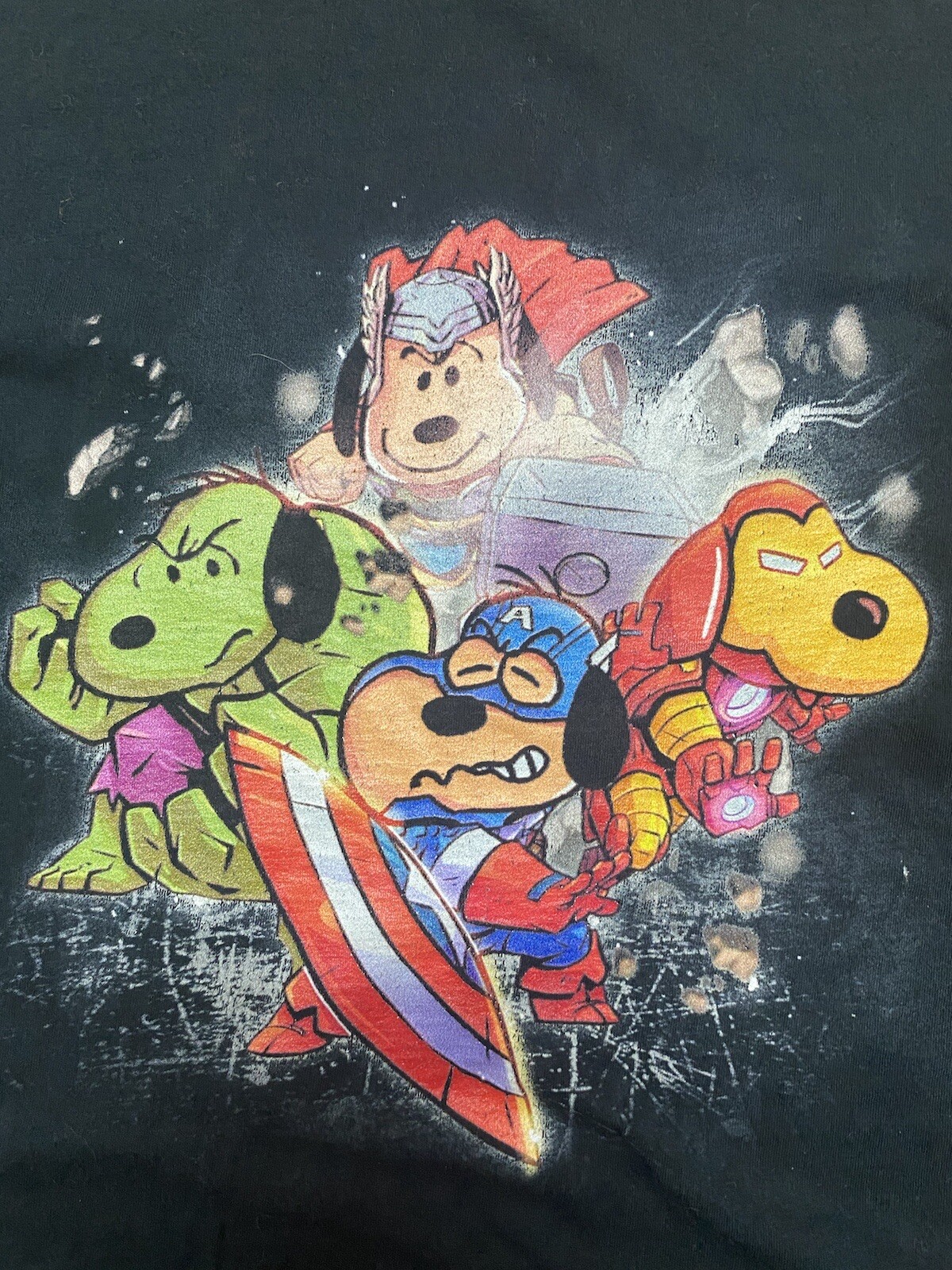 SNOOPY Marvel T-Shirt Iron Man Captain America Thor H… - Gem