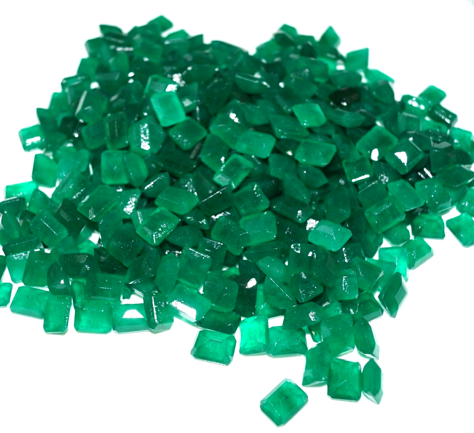70 Ct Natural Certified Emerald Cut Colombian Green Emerald Lot Loose ...